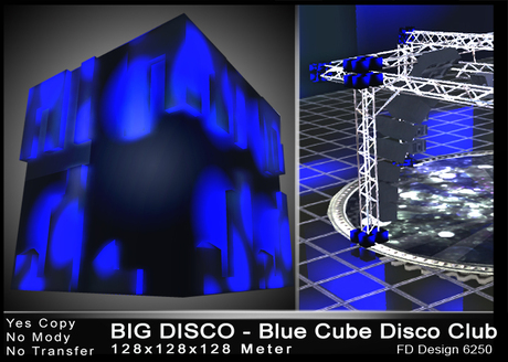 Second Life Marketplace - Blue Cube Disco Club