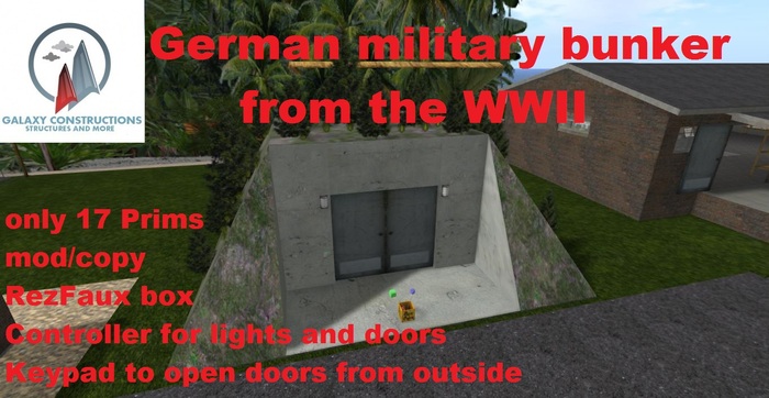 Second Life Marketplace - German Military Base Bunker WWII BOX