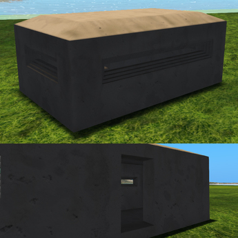 Second Life Marketplace - Defence Concrete Rectangular Bunker