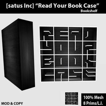 Second Life Marketplace - [satus Inc] "Read Your Book Case" Bookshelf