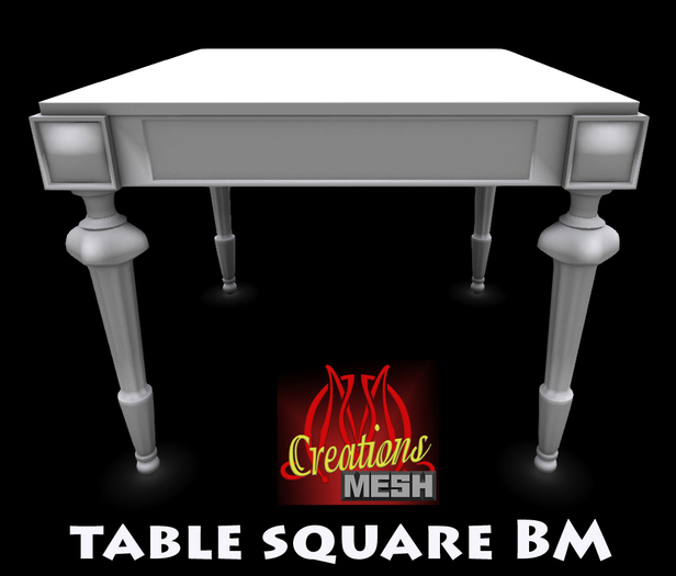 Second Life Marketplace - Furniture|Table Square BM FULL PERM MESH