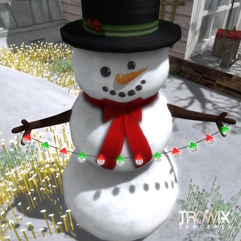 Second Life Marketplace - Trowix - Snowman String Lights / Garland Mesh ...