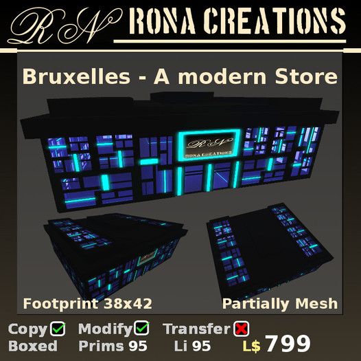Second Life Marketplace - ~* RoNa Creations *~ Bruxelles - a modern Store