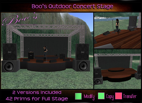 Second Life Marketplace - Boo's Outdoor Concert Stage