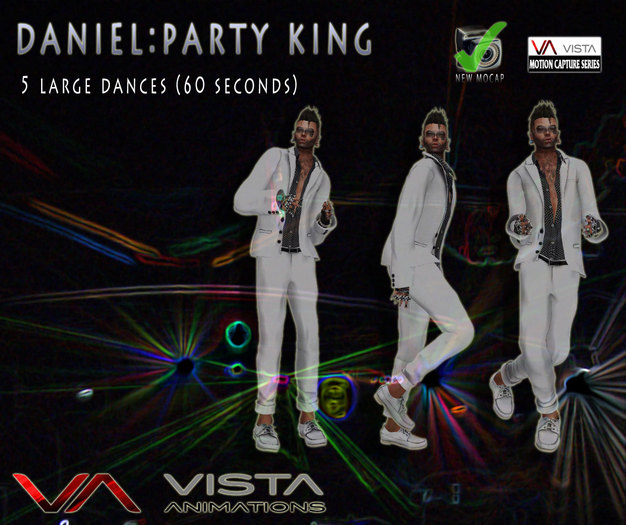 Second Life Marketplace - VISTA ANIMATIONS-PARTY KING DANCES-BOXED