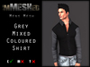 Second Life Marketplace - imMESHed - Grey Mixed Shirt