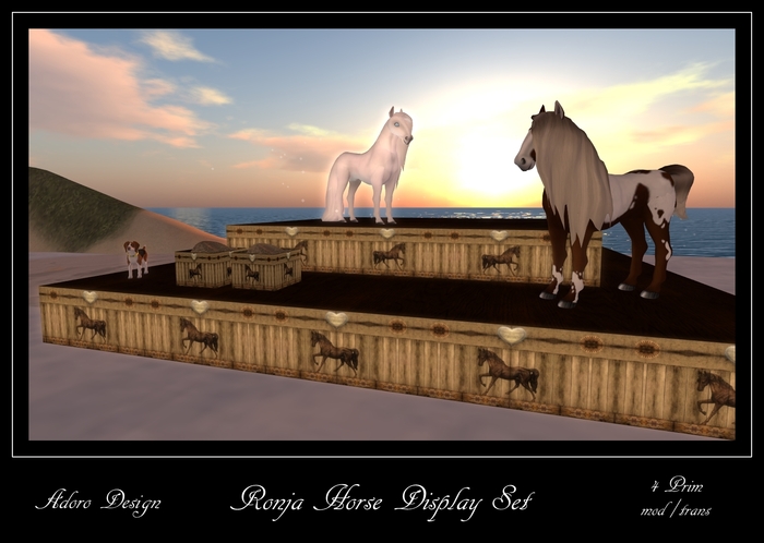 Second Life Marketplace - " Ronja" Horse Display Set Version 1 boxed