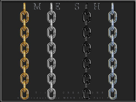 Second Life Marketplace - T-3D Creations [ Chain No.2 - Dozen - Gold ...