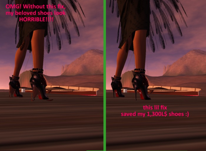 Second Life Marketplace - Dil's shoe alpha to fix sticking out feet