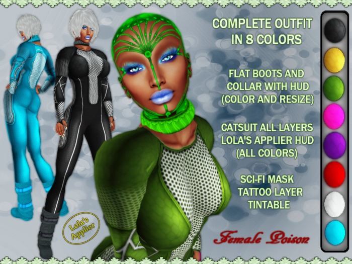 Second Life Marketplace Fp Fat Pack Sci Fi Outfit In 8 Colors