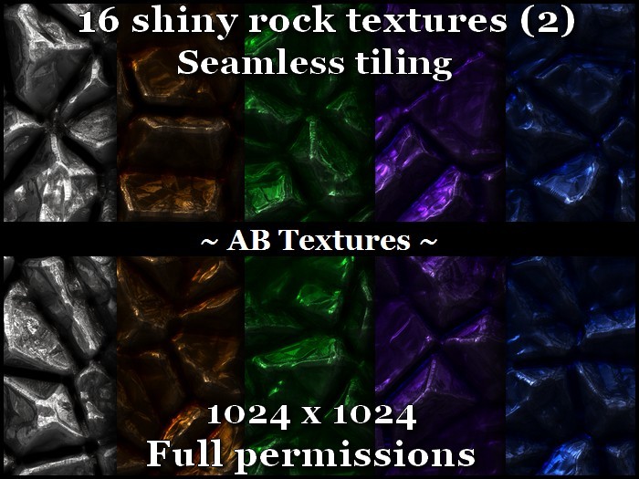 Second Life Marketplace - 16 shiny rock textures (2) 1024x1024 Seamless ...