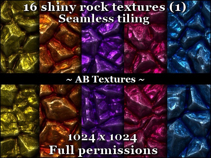 Second Life Marketplace - 16 shiny rock textures (1) 1024x1024 Seamless ...