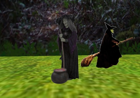 Second Life Marketplace - Mw Witch Hop animated scripted halloween