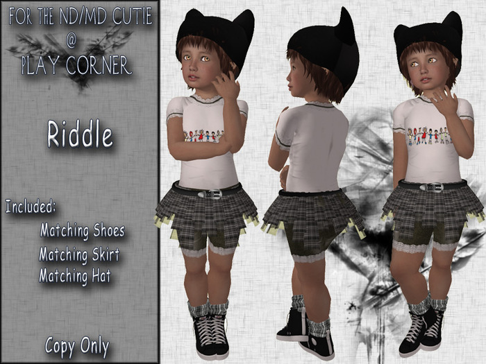 Second Life Marketplace - ND/MD CUTIES RIDDLE OUTFIT PC