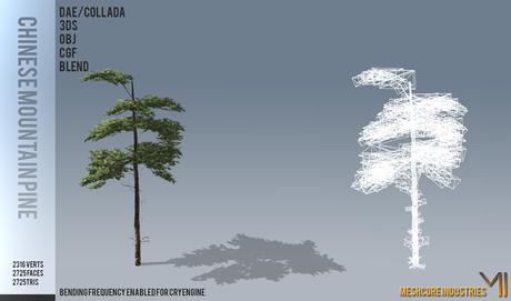 Second Life Marketplace - Chinese Pine Tree Set 100% MESH