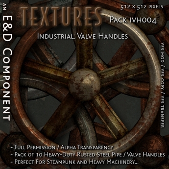 Second Life Marketplace - [IVH004] 10 Heavy Rusted Steel Pipe / Valve ...