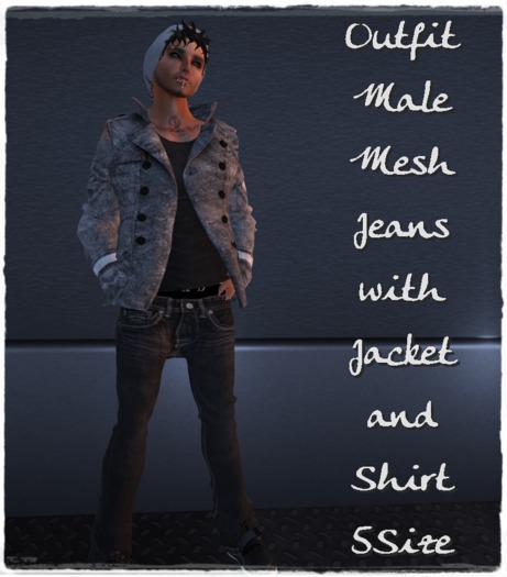 Second Life Marketplace - Male Outfit Jeans Jacket Demo(NI)