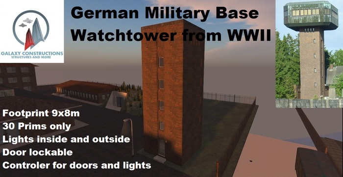 Second Life Marketplace - German Military Base Watchtower WWII