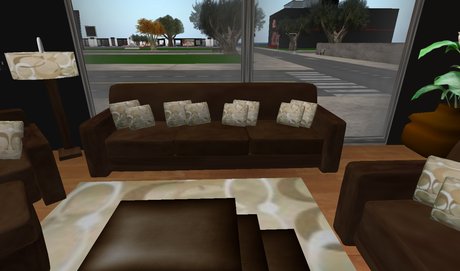 Second Life Marketplace - DESIGNER LIVING ROOM SET IN BROWN