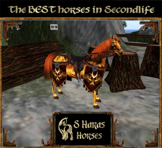Second Life Marketplace - - S Haras - El-Diablo horse ( Medieval )