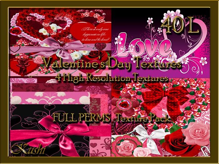 Second Life Marketplace - *Kushi* Valentine Day Mixed Texture Full ...