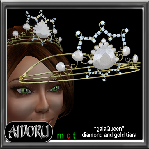 Second Life Marketplace - "gala Queen" tiara crown for lady - diamonds ...