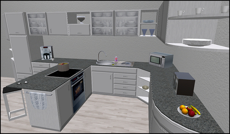 Second Life Marketplace - Kitchen 04 - white by Xara Rau Design
