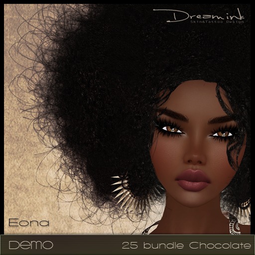 Second Life Marketplace - DEMO - Chocolate Skin EONA - DREAM INK DESIGN
