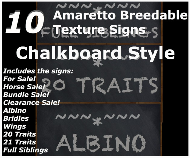 Second Life Marketplace - [LFS] Horse Selling Signs Amaretto Breedables