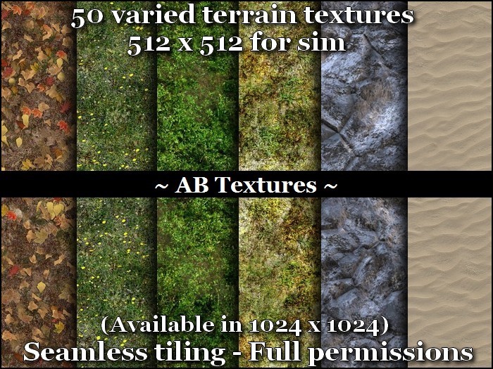 Second Life Marketplace - 50 terrain textures for sim (sand,grass ...