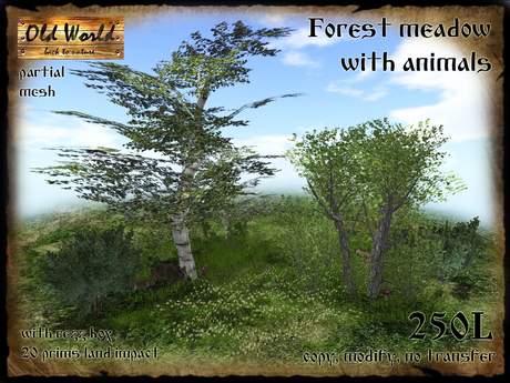 Second Life Marketplace - Forest meadow with animals v2 - Old World ...