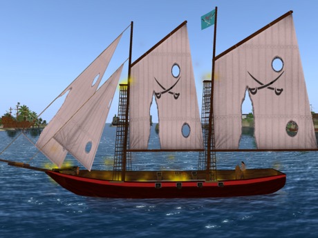 Second Life Marketplace - 1 Battle-Ready (SPD) Sailing RSTS Schooner ...
