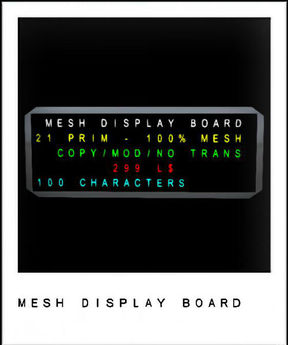 Second Life Marketplace - Mesh Display Board (box)