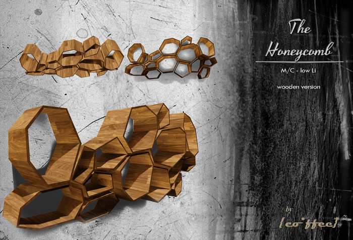 Second Life Marketplace - co*ffee Honeycomb Showcase (wood)