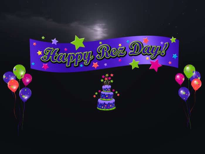 Second Life Marketplace - Stars Rez Day Party Set - Purple; Cake ...