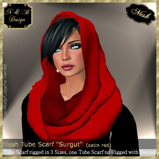 Second Life Marketplace - *N & B Design* Mesh Tube Scarf "Surgut ...