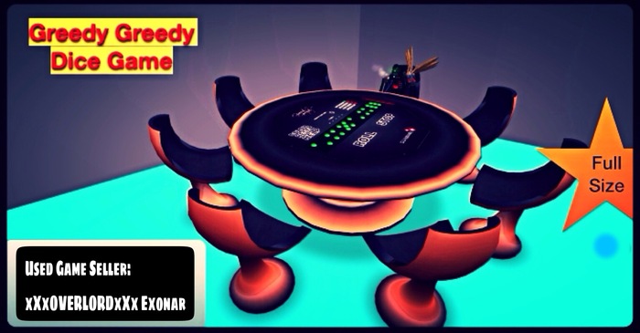 Second Life Marketplace - Greedy Table for sale , a fun dice game!
