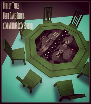Second Life Marketplace - Greedy Table for sale , a fun dice game!