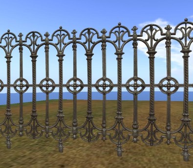 Second Life Marketplace - Gothic Iron Fence Gothic Fence Decorative ...