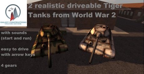 Second Life Marketplace - Tiger Tanks WW II
