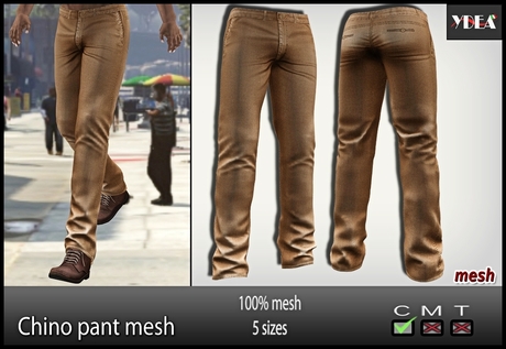 Second Life Marketplace - *Ydea* Chino mesh pant beige