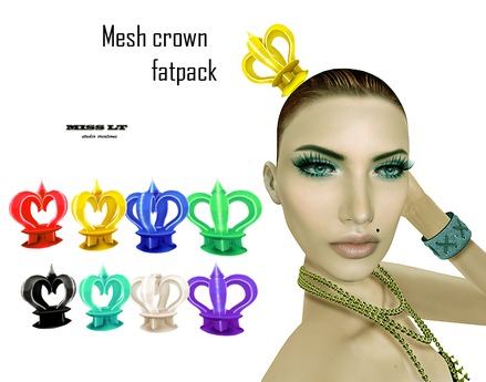 Second Life Marketplace - :: Miss LT - Alaqueen mesh crown fatpack