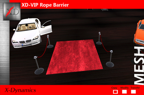 Second Life Marketplace - XD VIP Rope Barrier Boxed