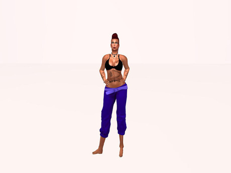 Second Life Marketplace - Genie Capris and Belt Blue