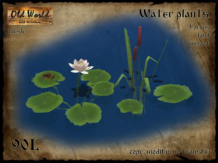 Second Life Marketplace - Water plants v1 (small) - Old World - Garden ...