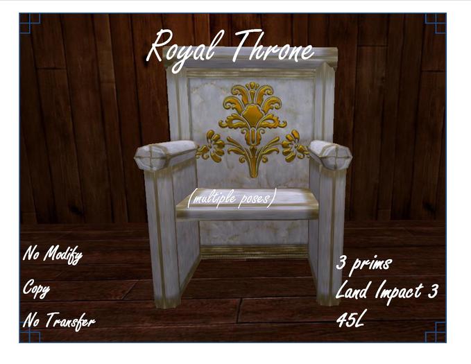 Second Life Marketplace - Royal Throne