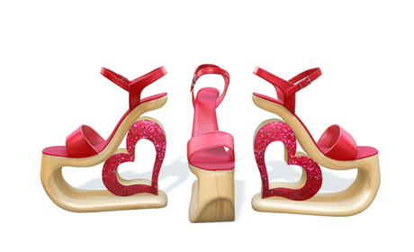 Second Life Marketplace - Full Perm Mesh Heart Heel Shoes With Feet ...