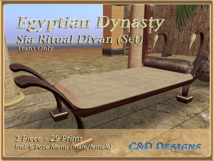 Second Life Marketplace - Egyptian Dynasty - Sia Ritual Divan