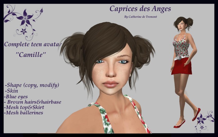 Second Life Marketplace - *CdT" Complete Teen Avatar "Camille"