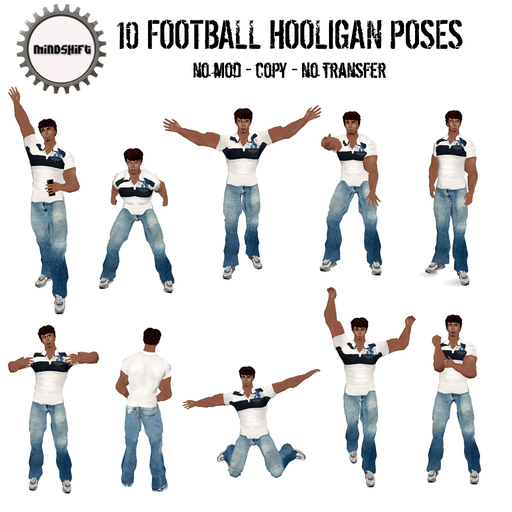 Second Life Marketplace - Mindshift - Football Hooligan Pose Pack